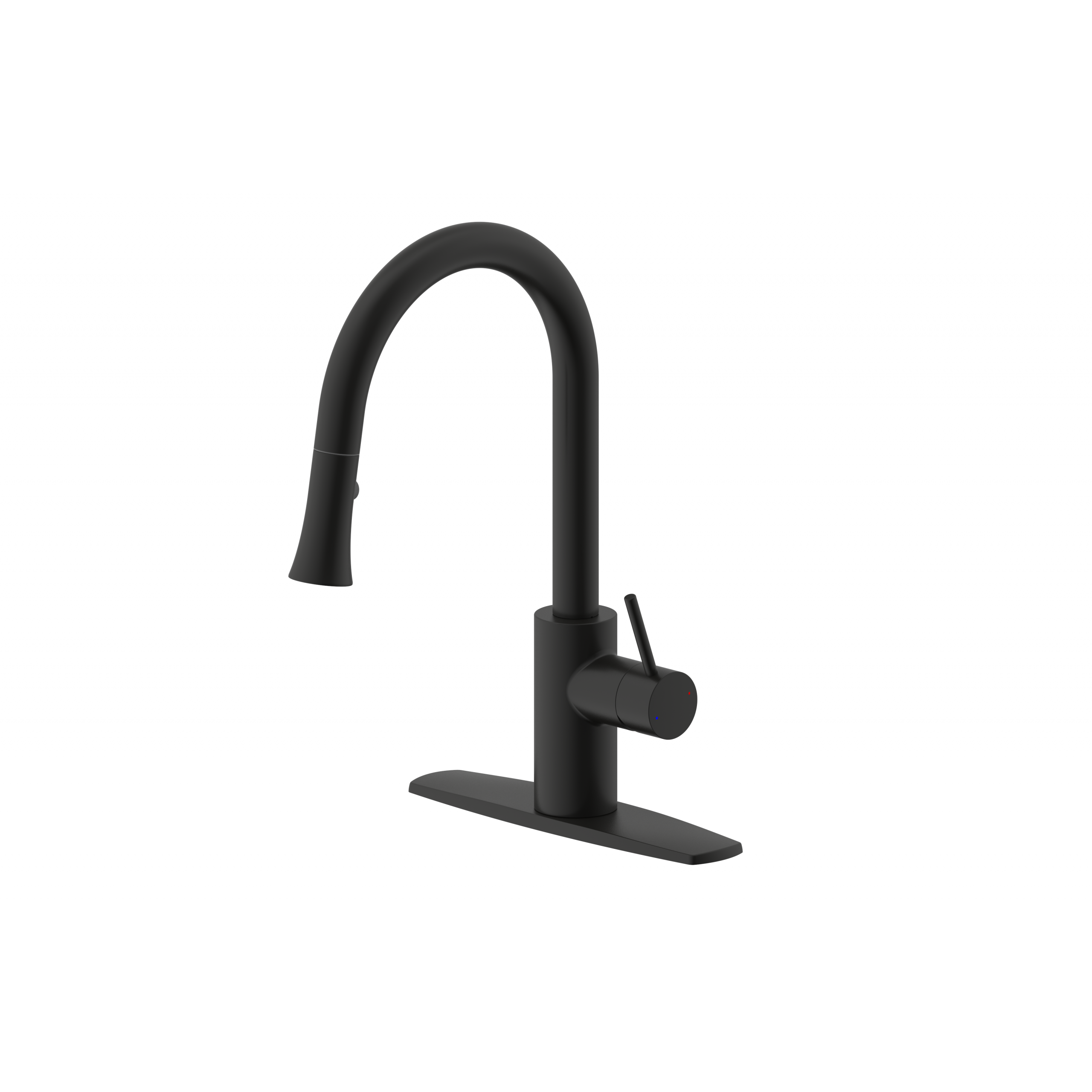 Ultra Faucets Single-Handle with Pull-Down Spray Matte Black Kitchen F ...
