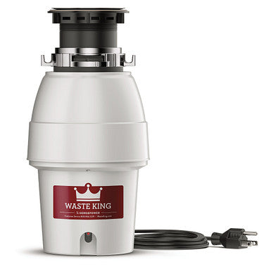 Waste King 1/2 HP Garbage Disposal With Power Cord, Waste Disposer for ...