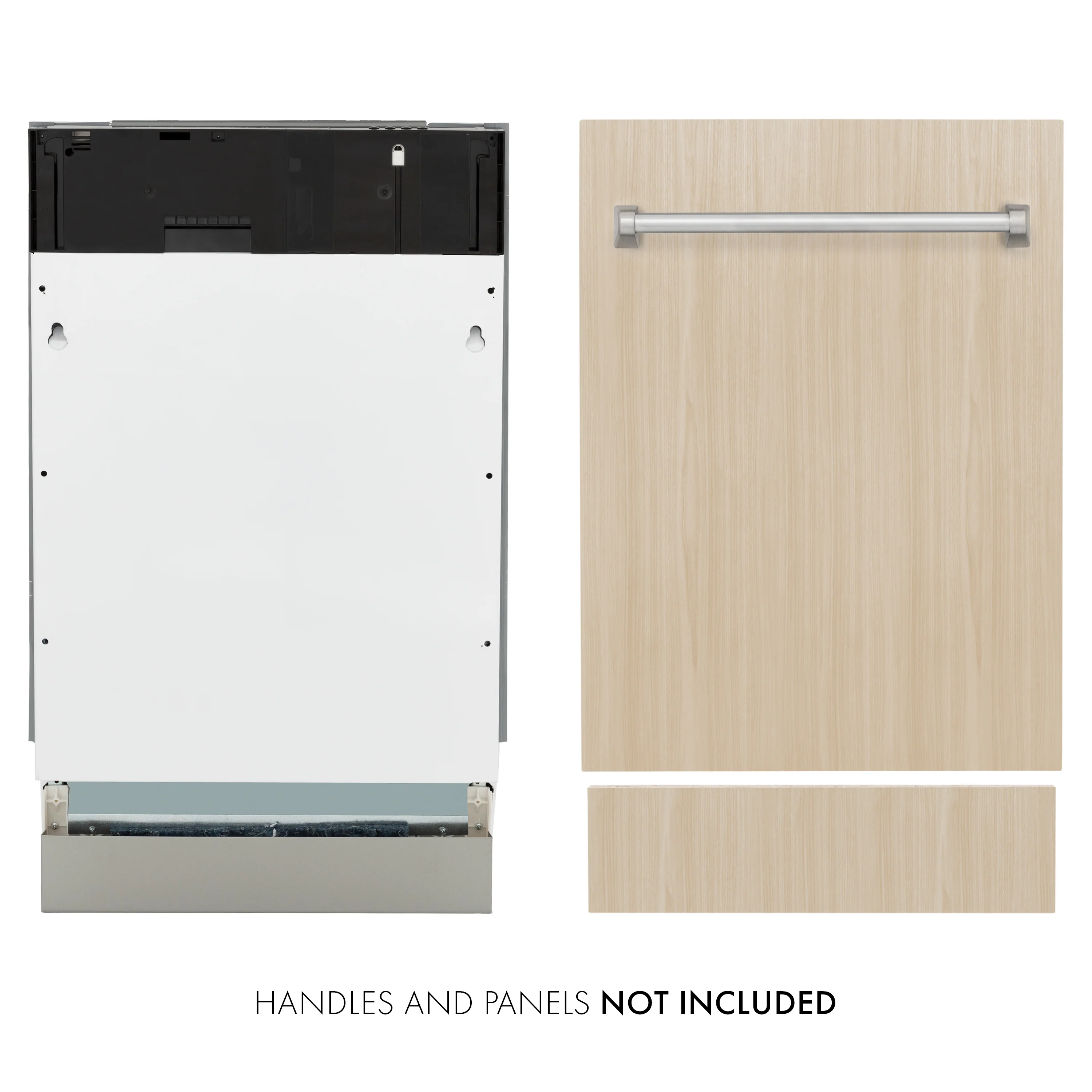ZLINE 18" Tallac Custom Panel Ready Top Control Dishwasher With Stainl ...