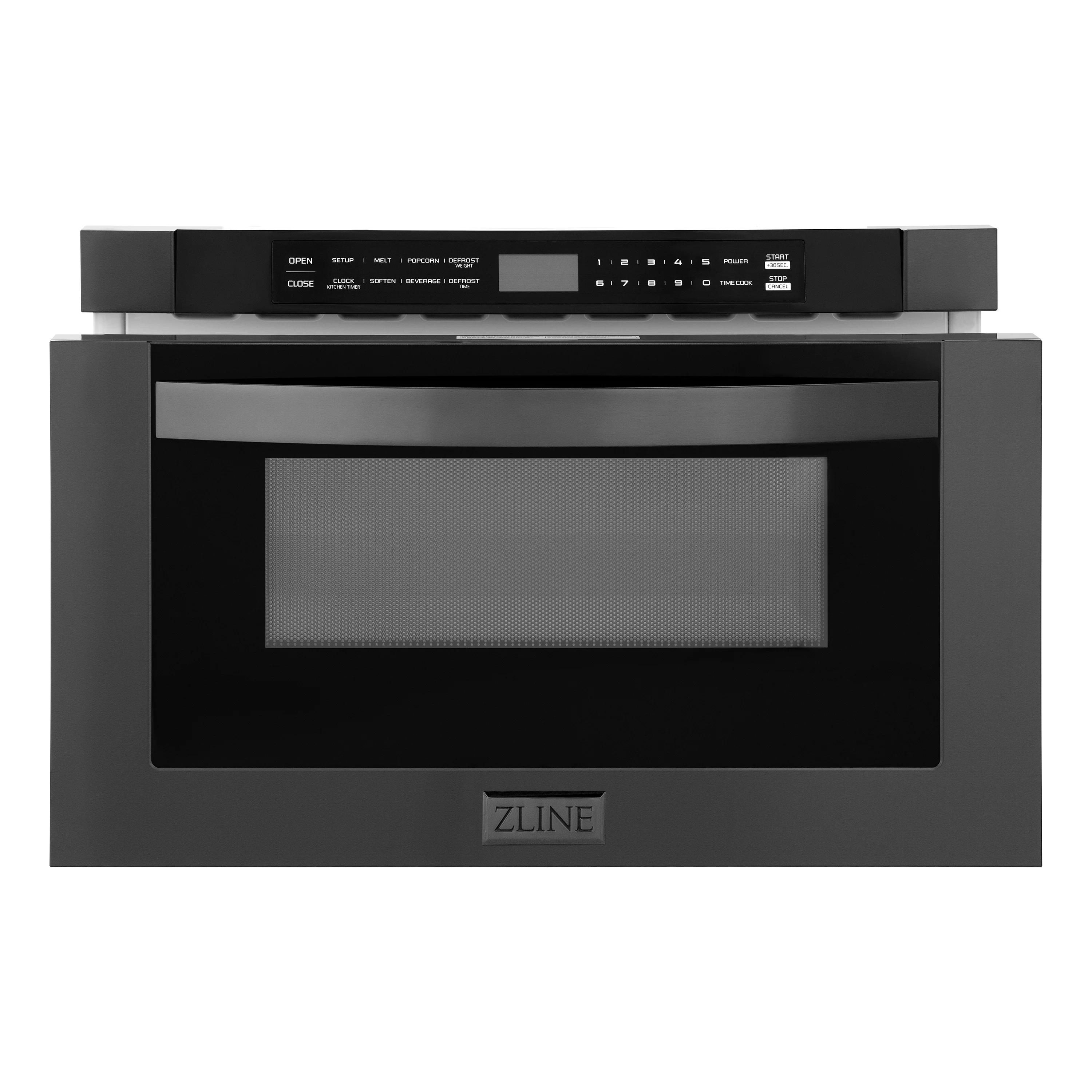 ZLINE 24" 1.2 cu. ft. Black Stainless Steel Built-In Microwave Drawer ...