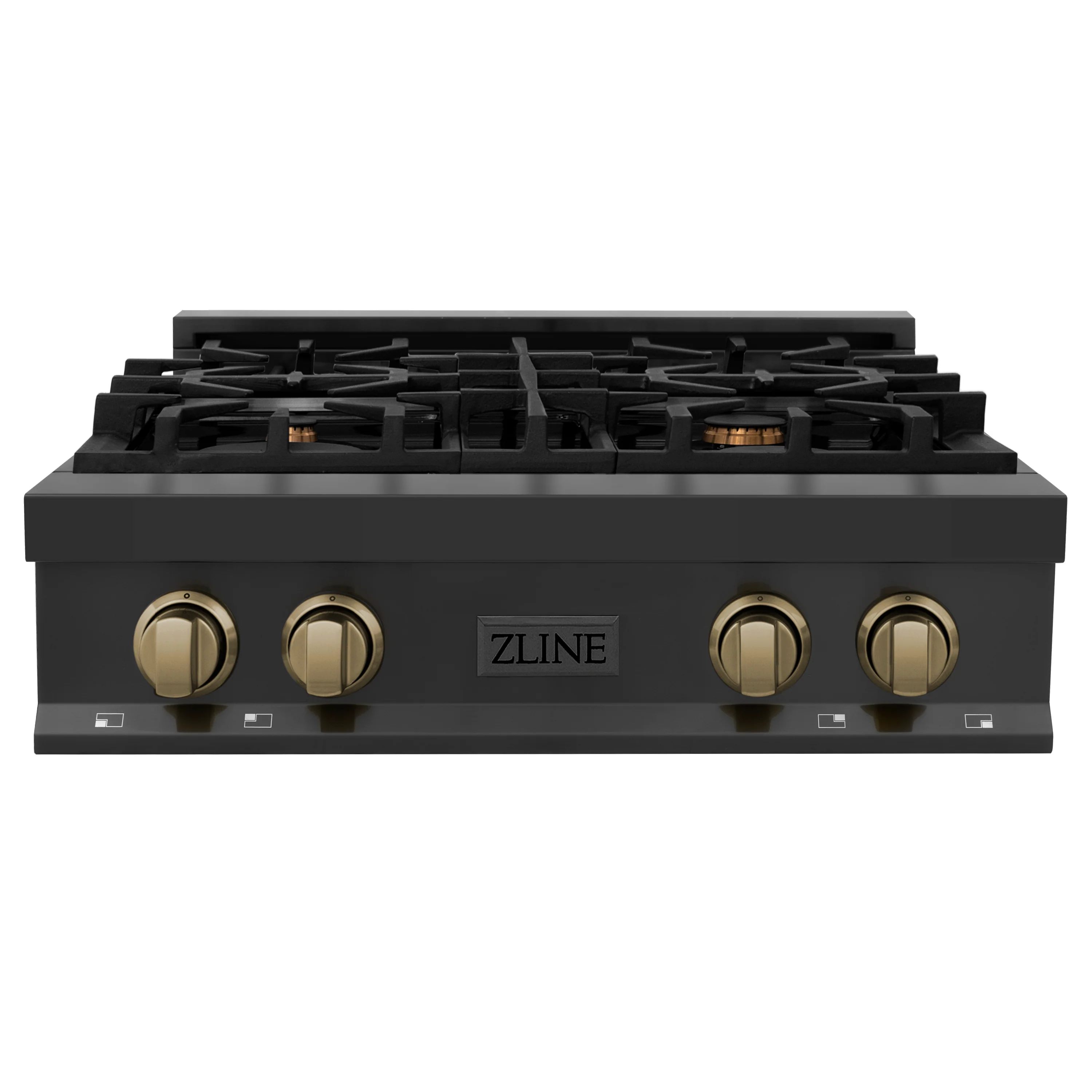 ZLINE Autograph Edition 30" Black Stainless Steel and Champagne Bronze ...