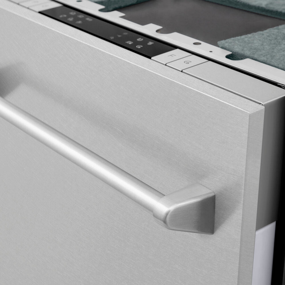 ZLINE Classic 18" Hand-Hammered Copper Top Control Dishwasher With Sta ...
