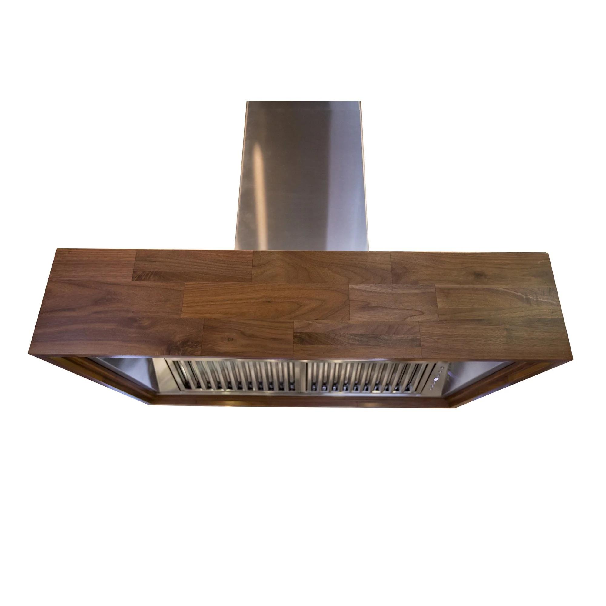 ZLINE Designer Series 48" Butcher Block Wooden Island Mount Range Hood ...